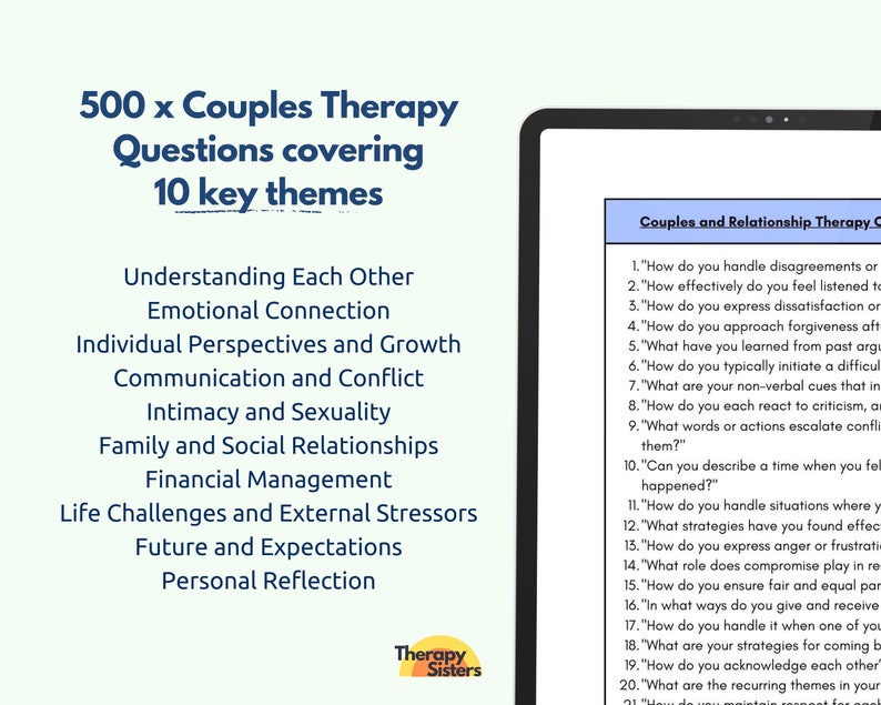 Couples Therapy Resource Bundle | Communication Tools Couples ...