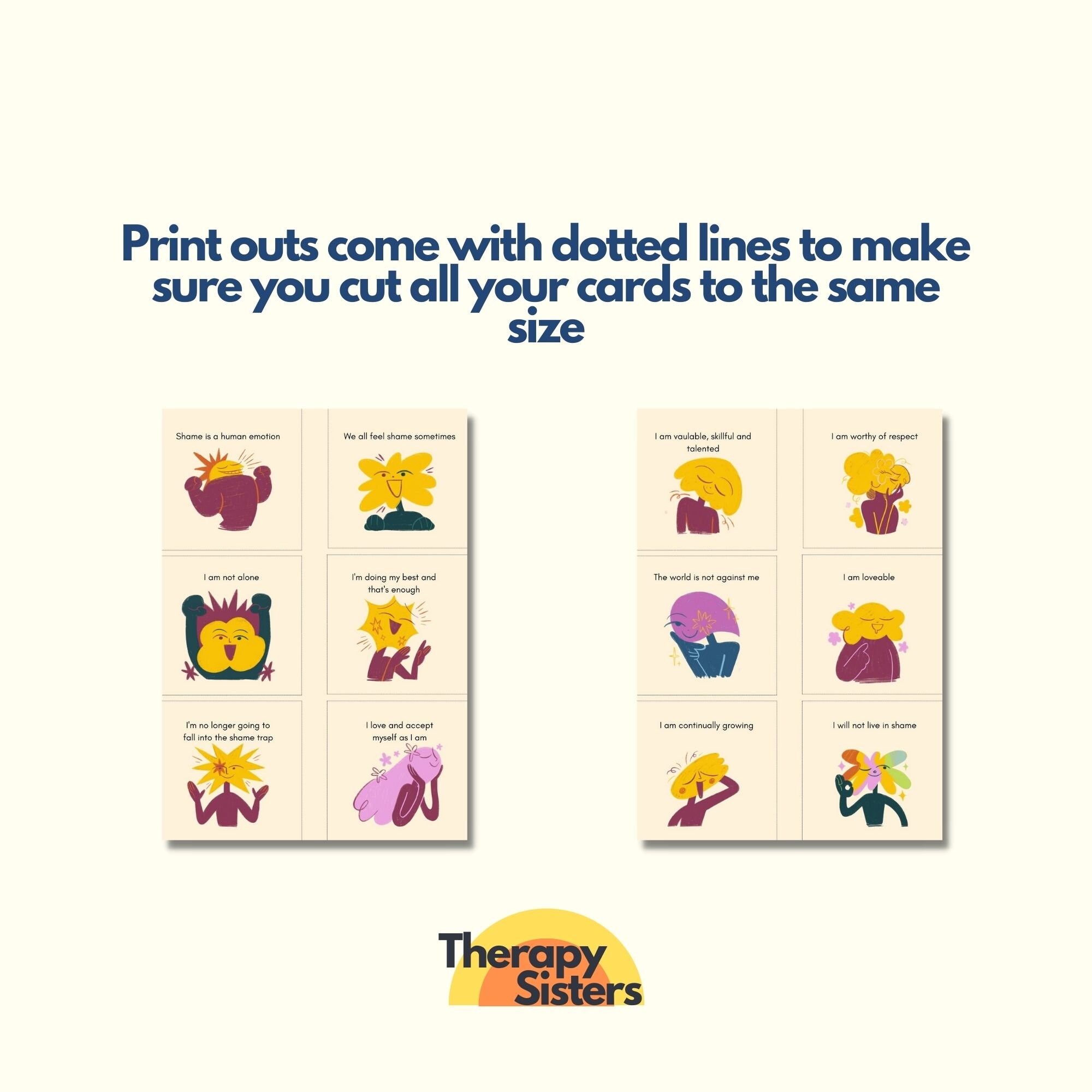 Trauma Flashcards Affirmation Trauma Journal Printable CBT Anxiety ...