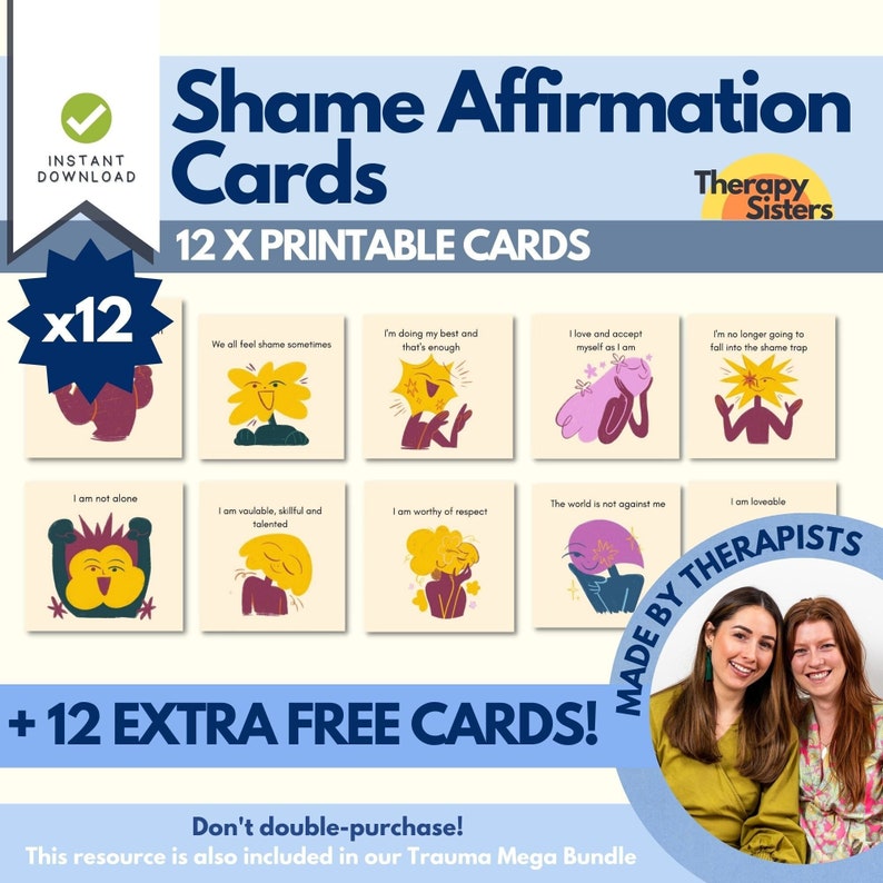 Trauma Flashcards Affirmation Trauma Journal Printable CBT Anxiety ...