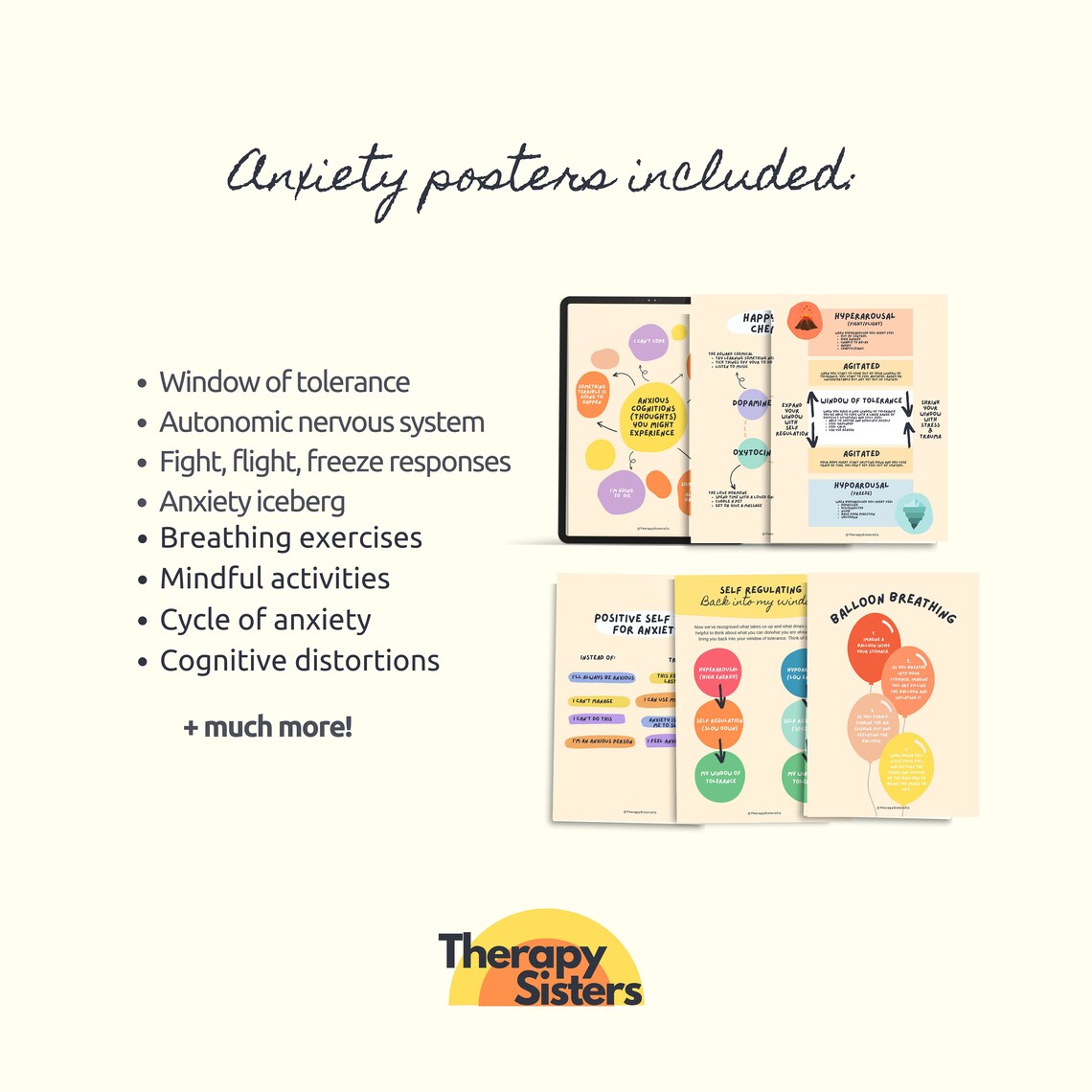 34 Anxiety Posters Therapy Office Decor Therapy Office Art Psychology ...