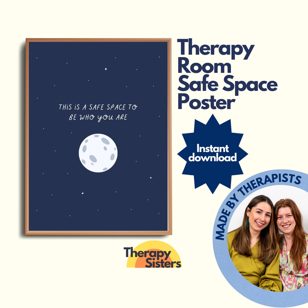 Safe Space Therapy Office Decor Poster | Confidentiality Therapy Office ...