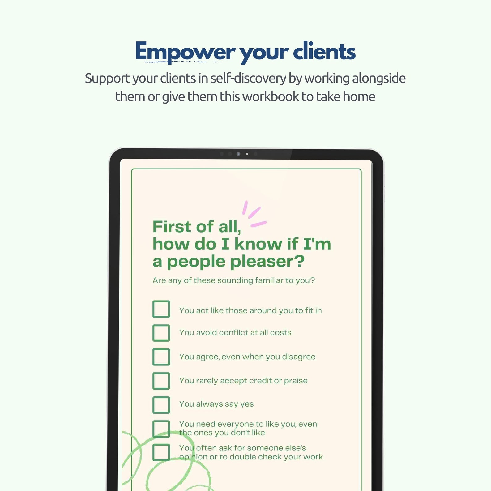 People Pleasing Worksheets Psychologist Resource Therapist Tools Trauma ...