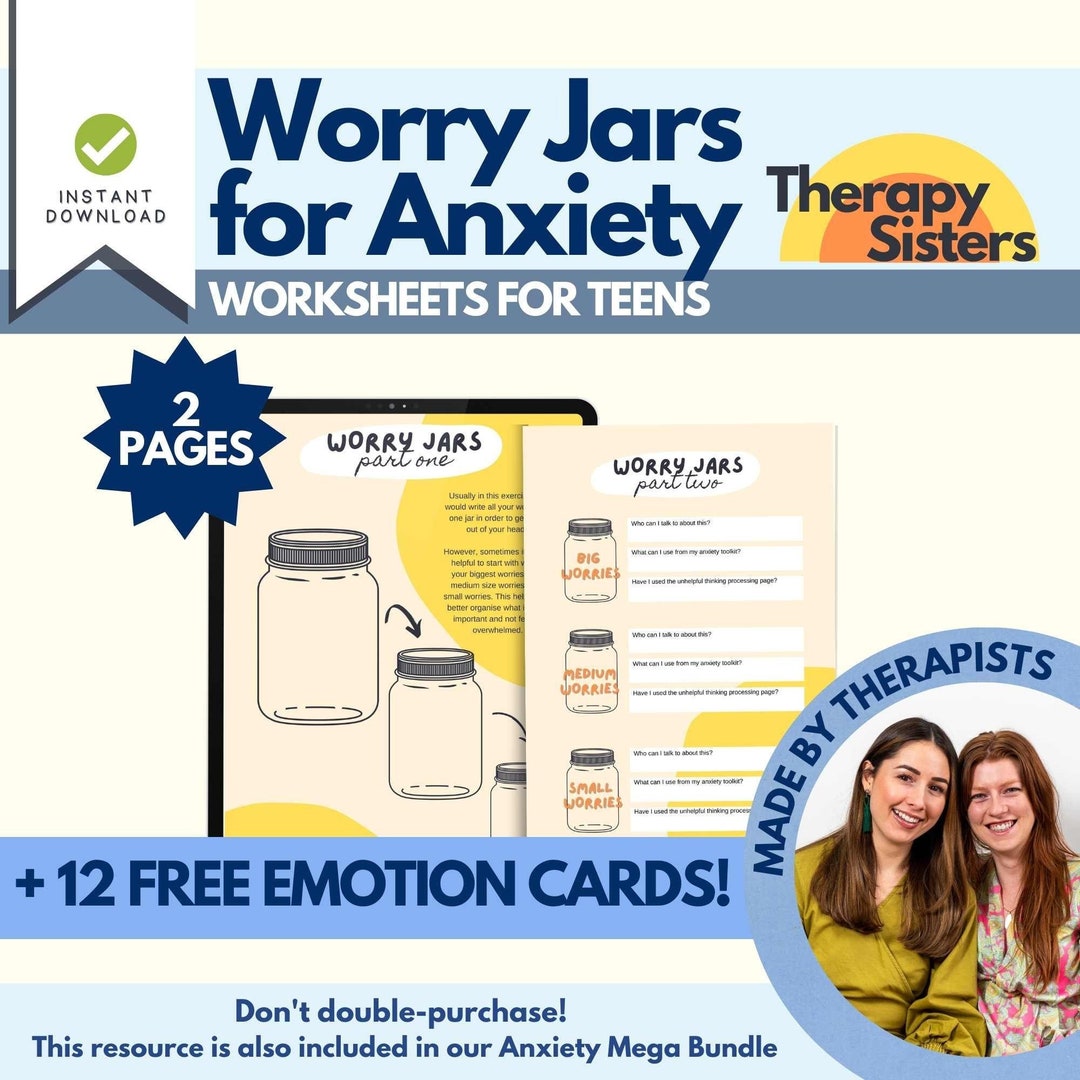 Anxiety Worry Jars for Teens | Counselling Tool Therapy Resource ...