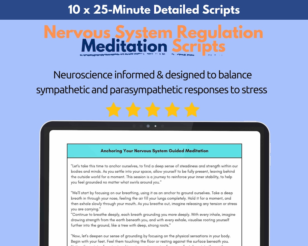 10 X 25 Min Nervous System Regulation Guided Meditation Scripts ...