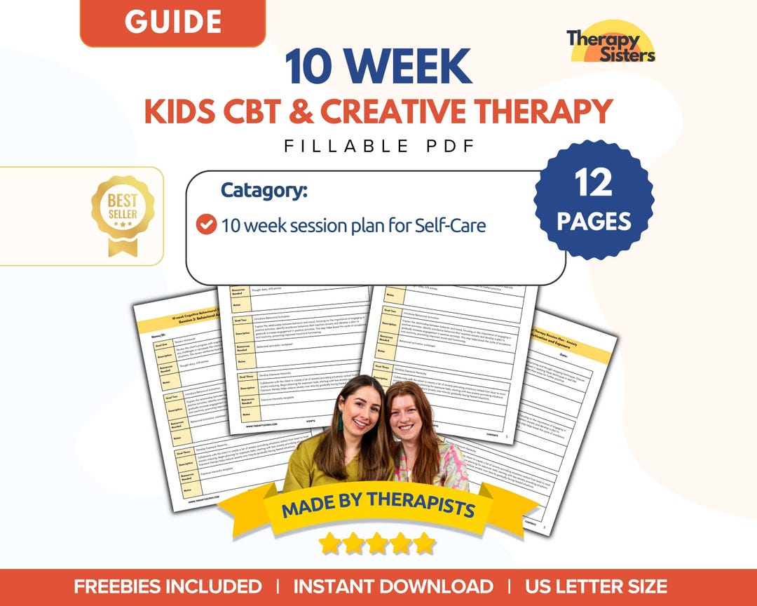 Kids CBT Self-care Plan | 10 Week Creative Therapy Sessions (PDF) - Etsy