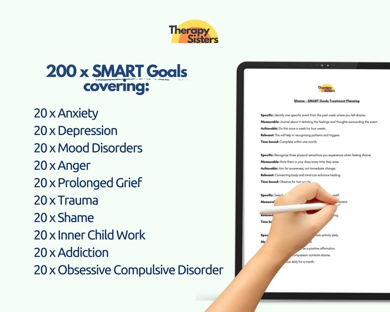 Therapist Resource Bundle 500 Therapy Questions 200 SMART Goals for ...