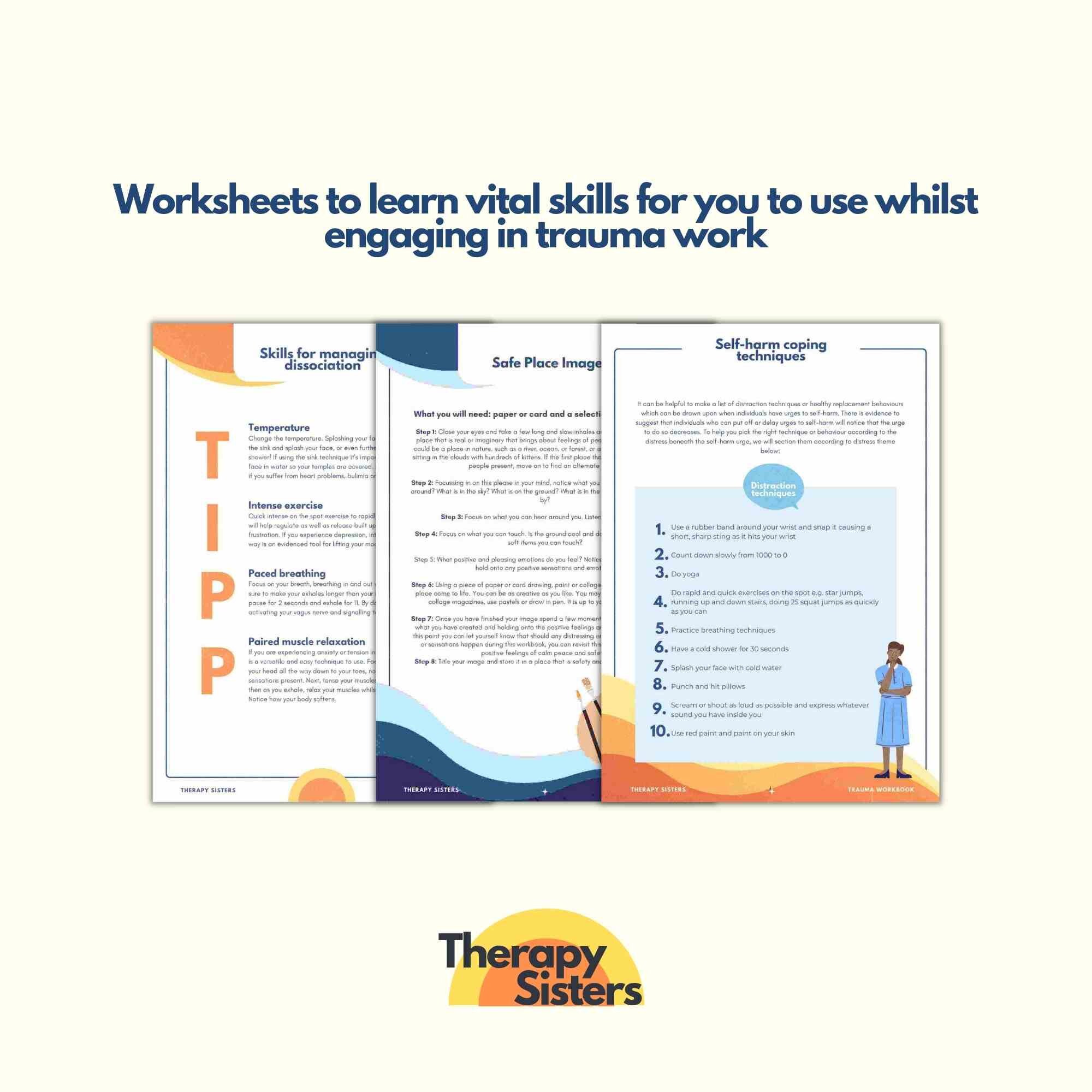 Trauma Crisis Safety Planning | Trauma Journal Printable CBT Anxiety ...