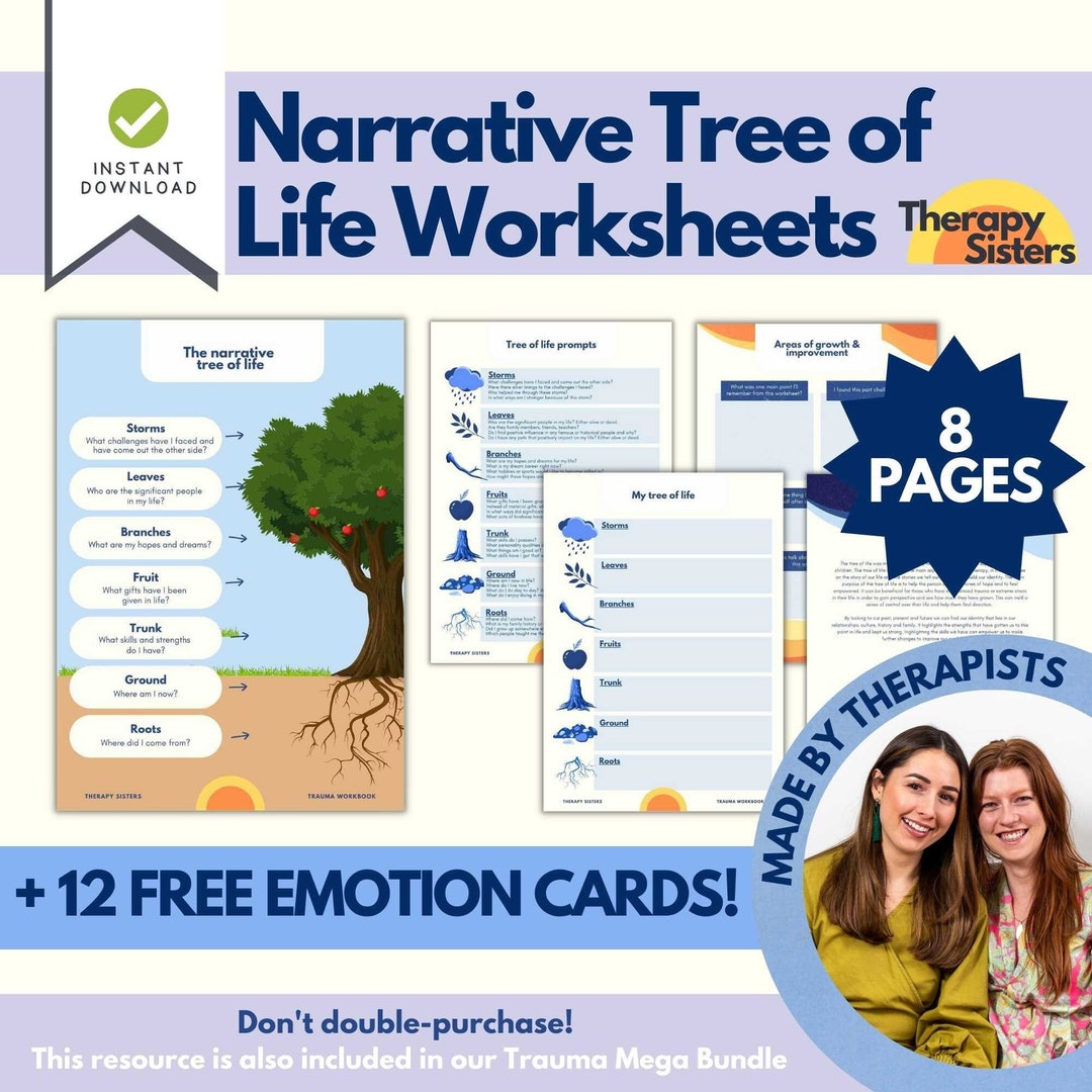 Narrative Therapy Tree of Life Worksheets Life Story Trauma - Etsy Canada