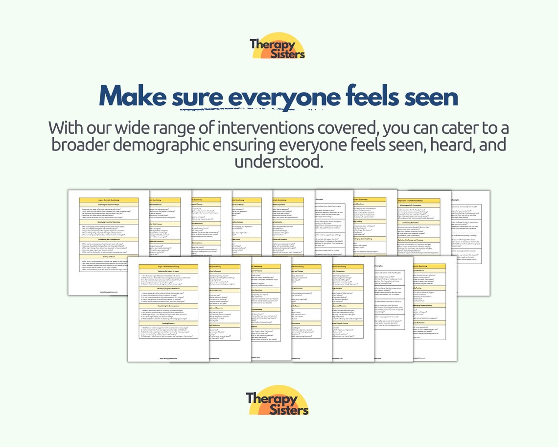 500 Socratic Questioning Therapy Questions | Intervention Phrases HIPAA ...