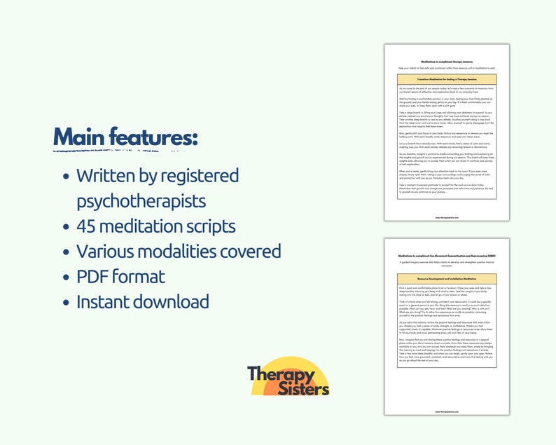 45 Guided Meditation Scripts Therapy Resources Therapy Cheat Sheet ...