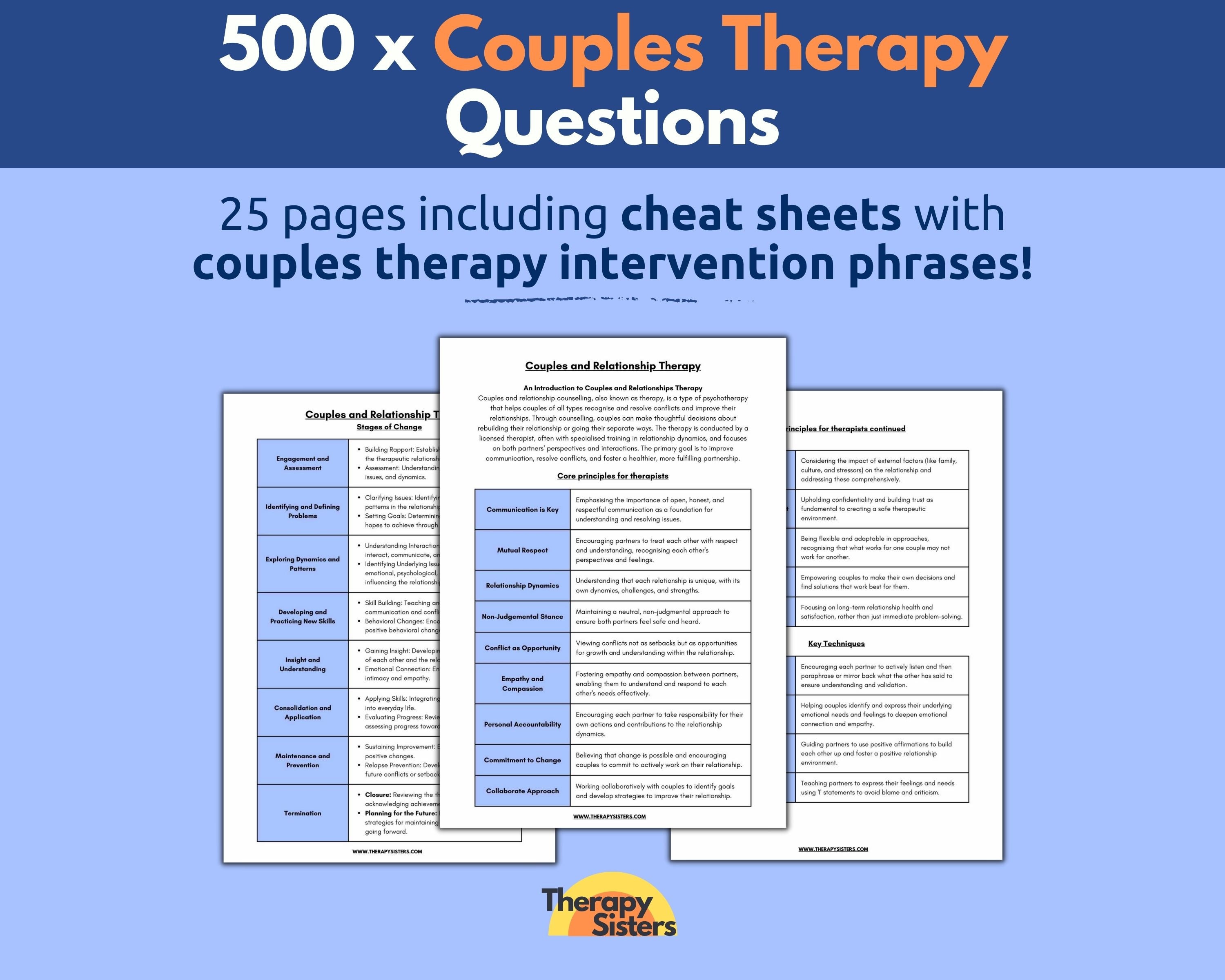 500 Couples Therapy Questions | Communication Tools Couples Counselling ...