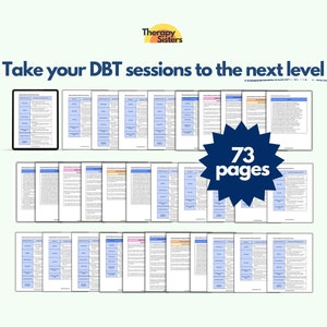 DBT Cheat Sheets Resource Bundle DBT Interventions Wise Mind Therapy ...