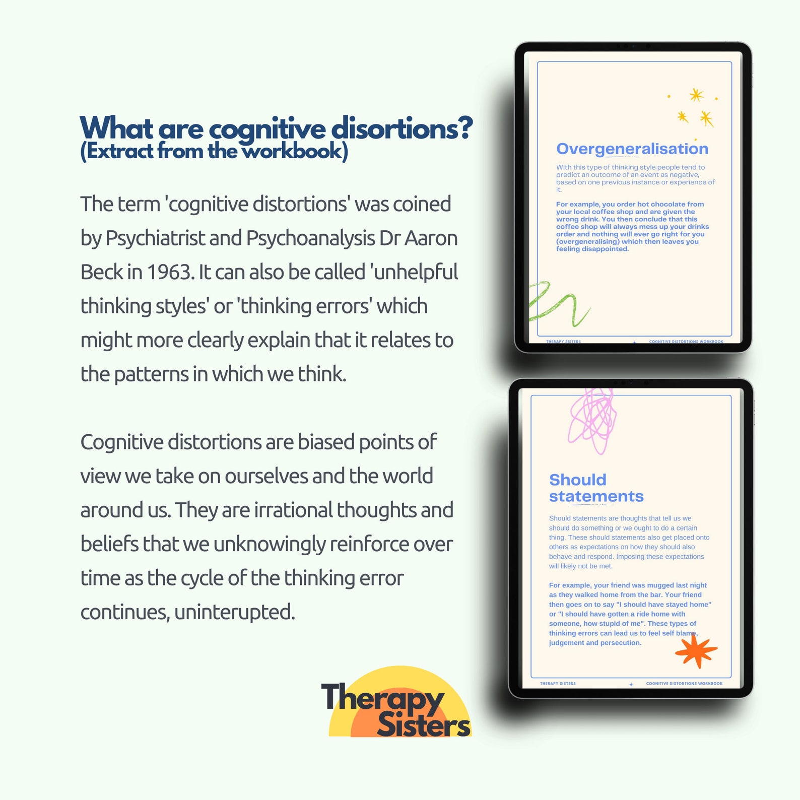 Cognitive Distortions Worksheets Process Unhelpful Thinking Styles ...