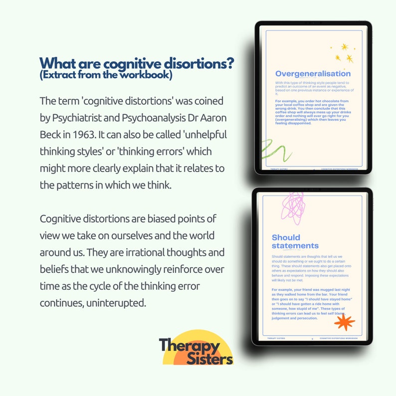 Cognitive Distortions Worksheets | Process Unhelpful Thinking Styles ...