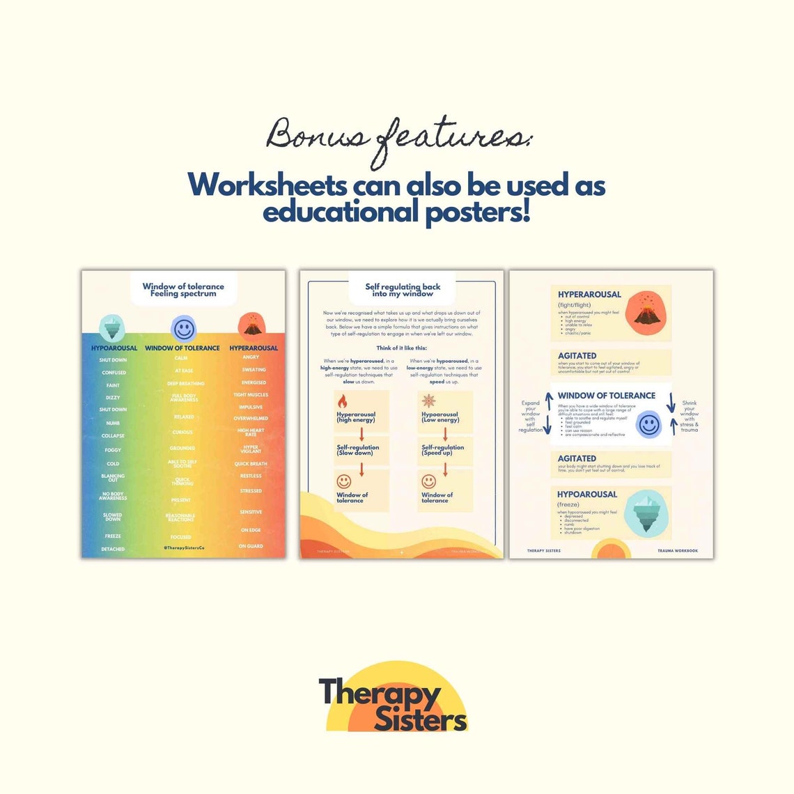 Window of Tolerance Worksheet Trauma Therapy DBT Therapy - Etsy