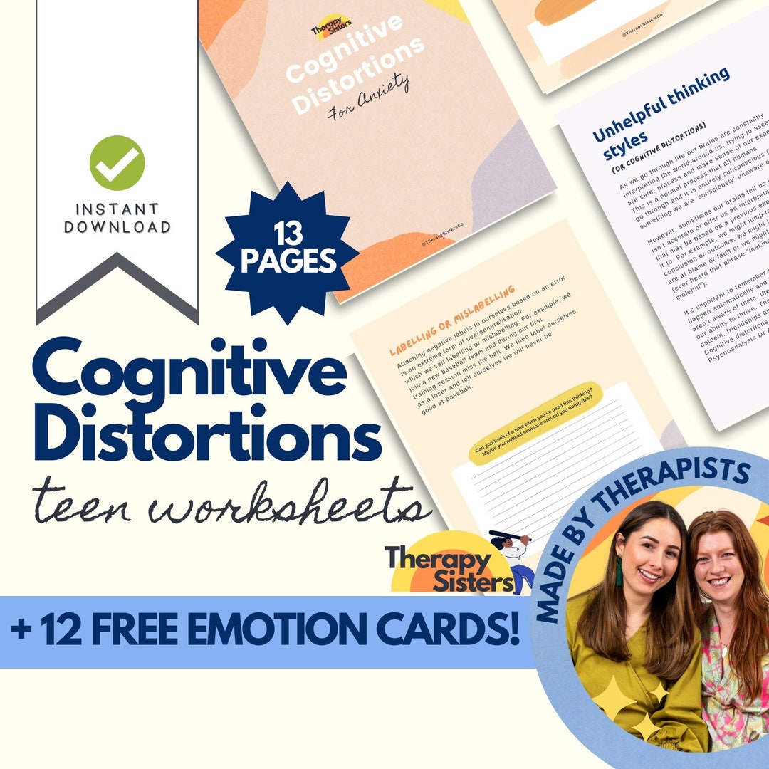 Cognitive Distortion Workbook Thinking Errors CBT Therapy - Etsy