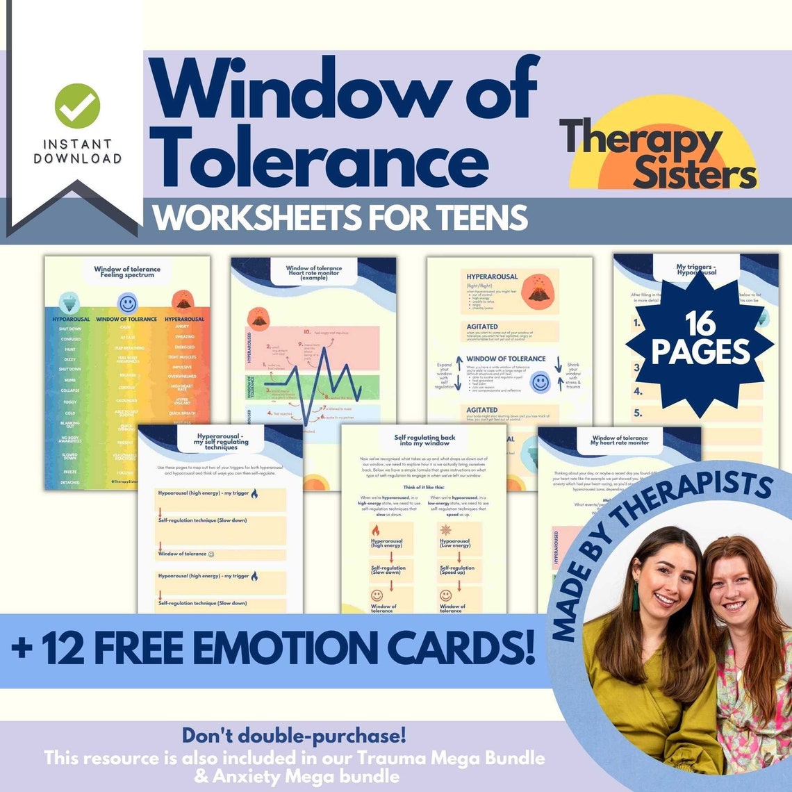 Window of Tolerance Worksheet Trauma Therapy DBT Therapy - Etsy