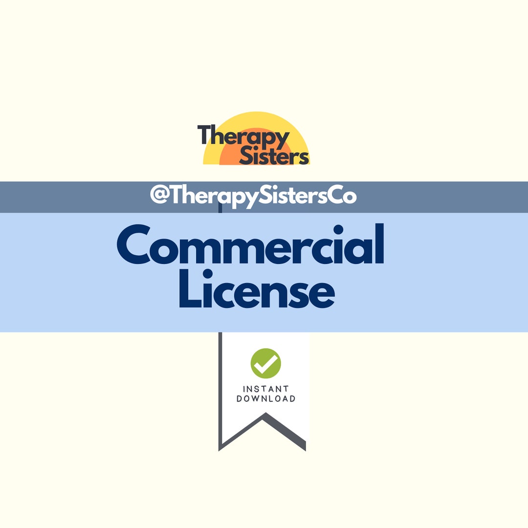Commercial License | Permission to Redistrubte One Therapy Sisters ...