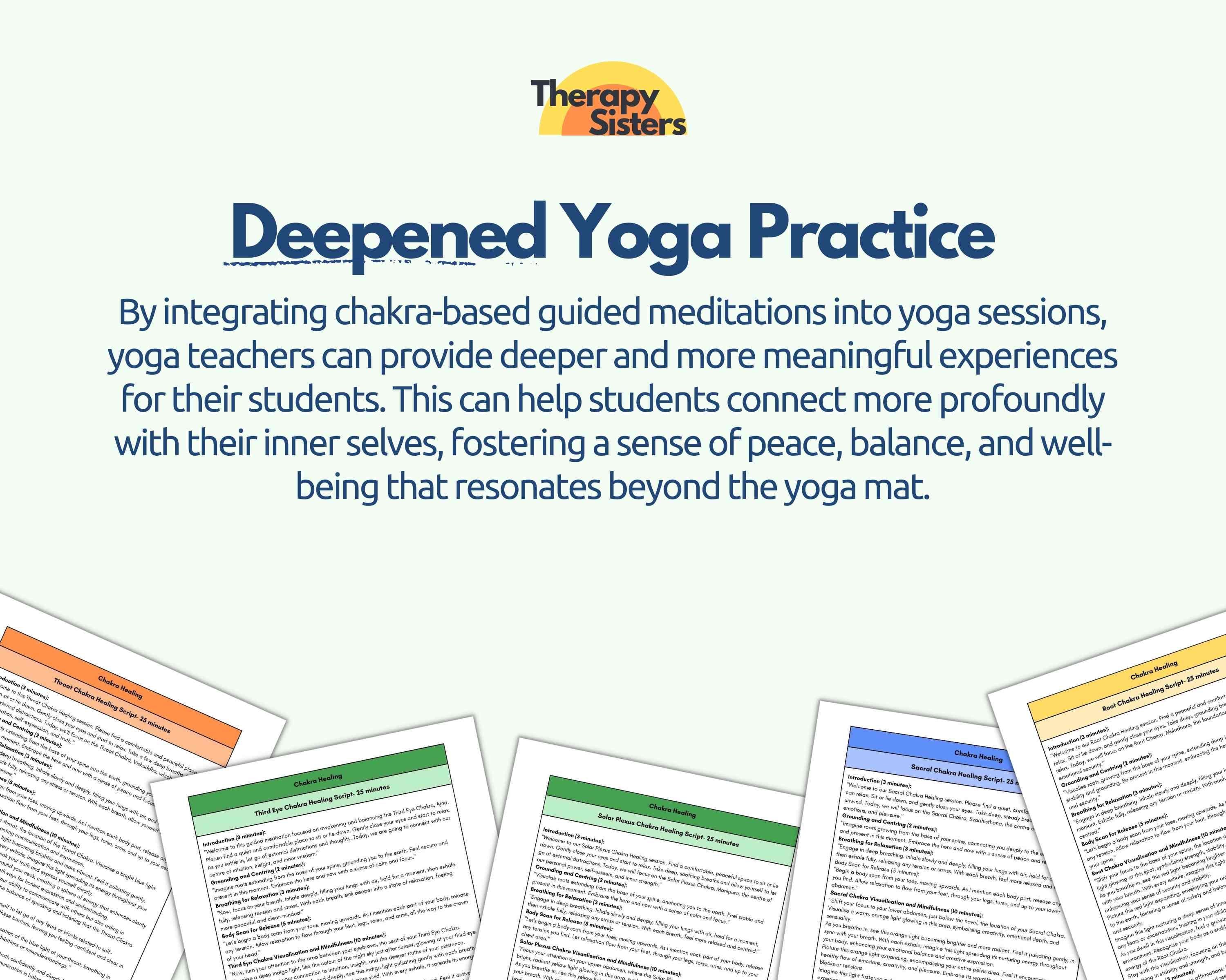 8 X 25-minute Chakra Meditation Scripts Holistic Therapy Resources Yoga ...