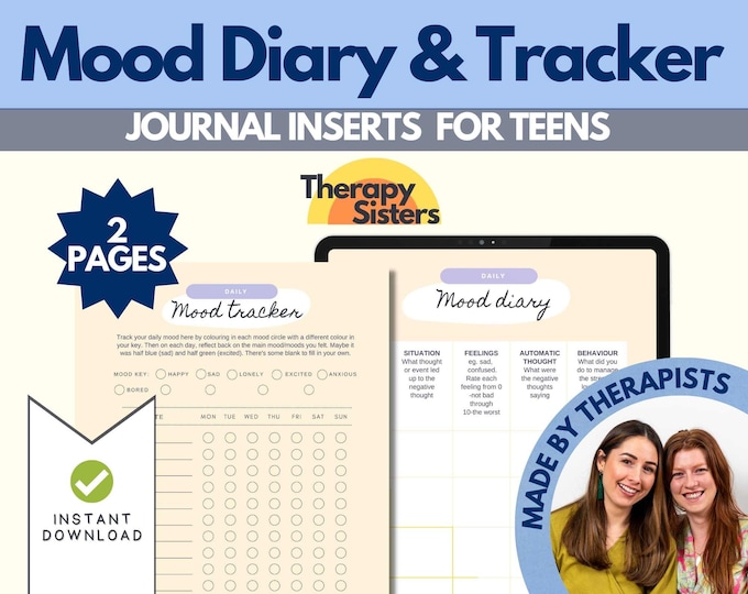 12-month Mood Tracker Printable Wheel Mood Planner: 12 Floral Designs ...