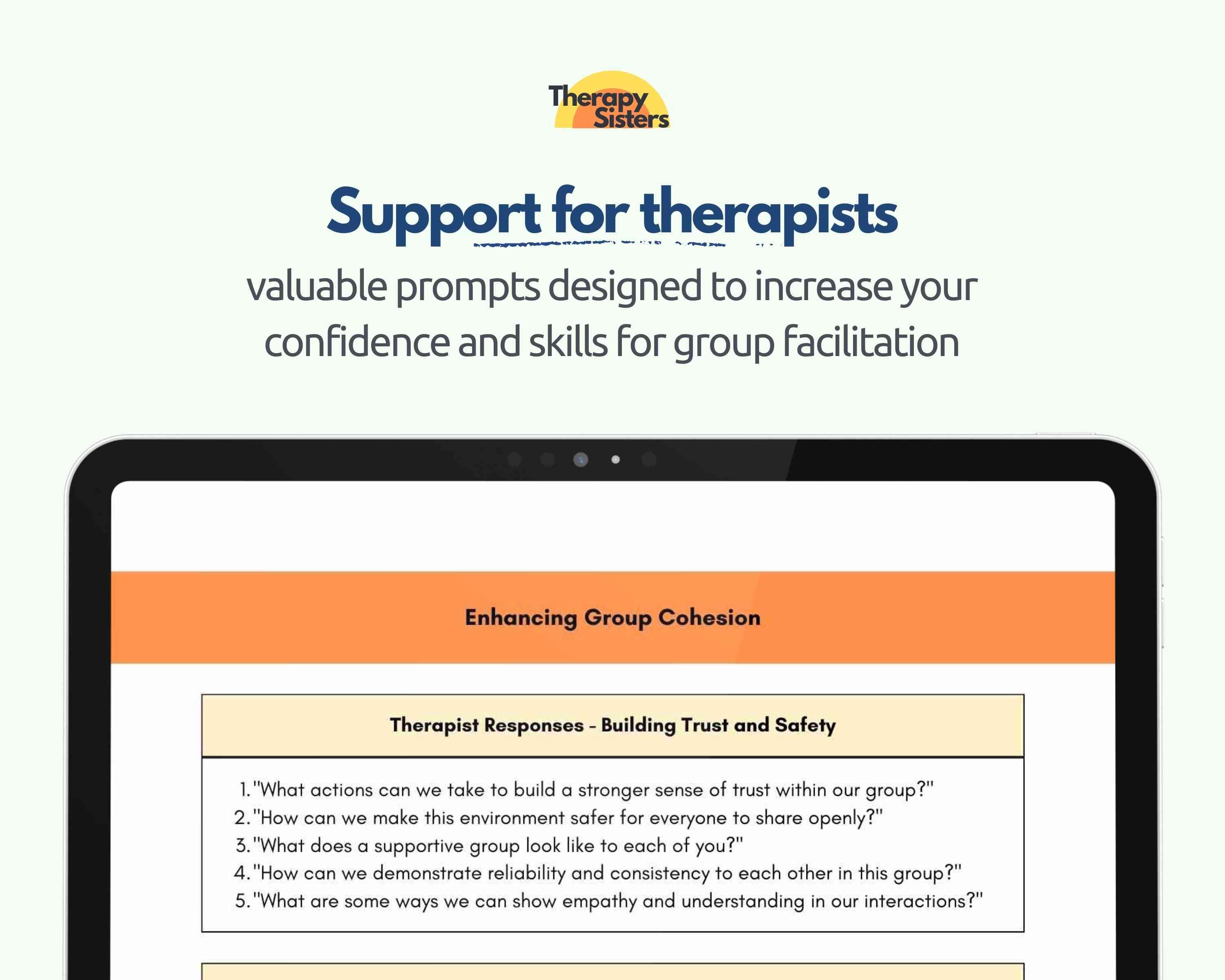 600 X Group Therapy Facilitation Prompts | Counseling Tools Group ...