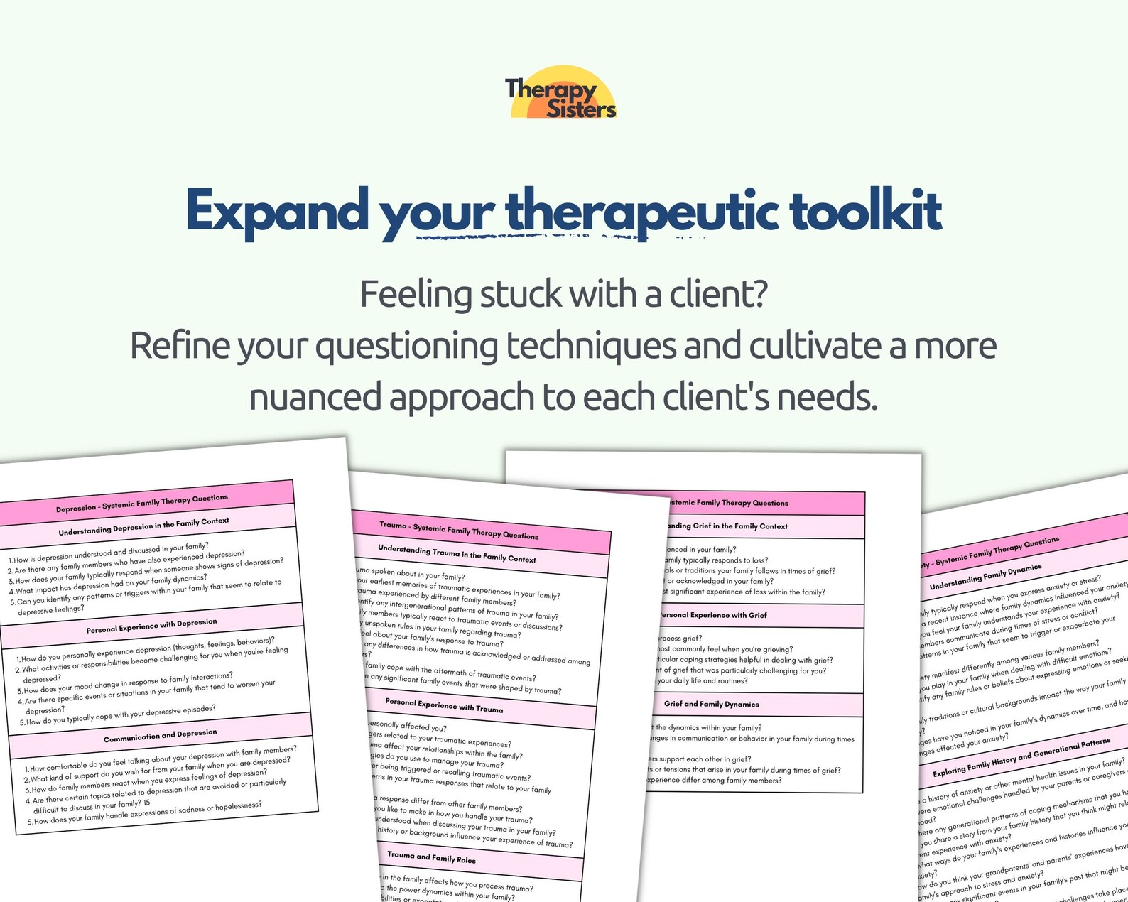 500 Systemic Family Therapy Questions Intervention Phrases HIPAA ...
