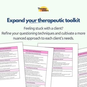 500 Systemic Family Therapy Questions | Intervention Phrases HIPAA ...