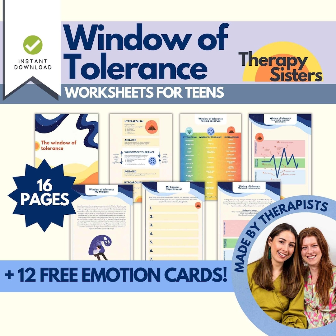 Window of Tolerance Worksheet Trauma Therapy DBT Therapy - Etsy