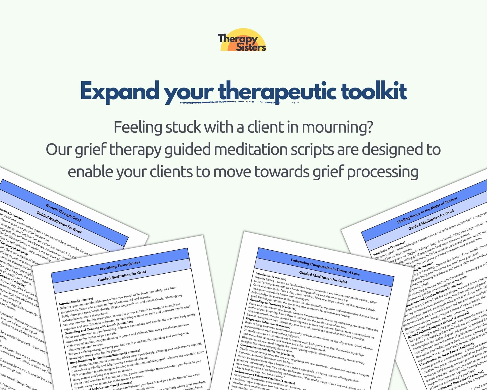 10 X 25-minute Guided Meditation Scripts for Grief | Grief and Loss ...