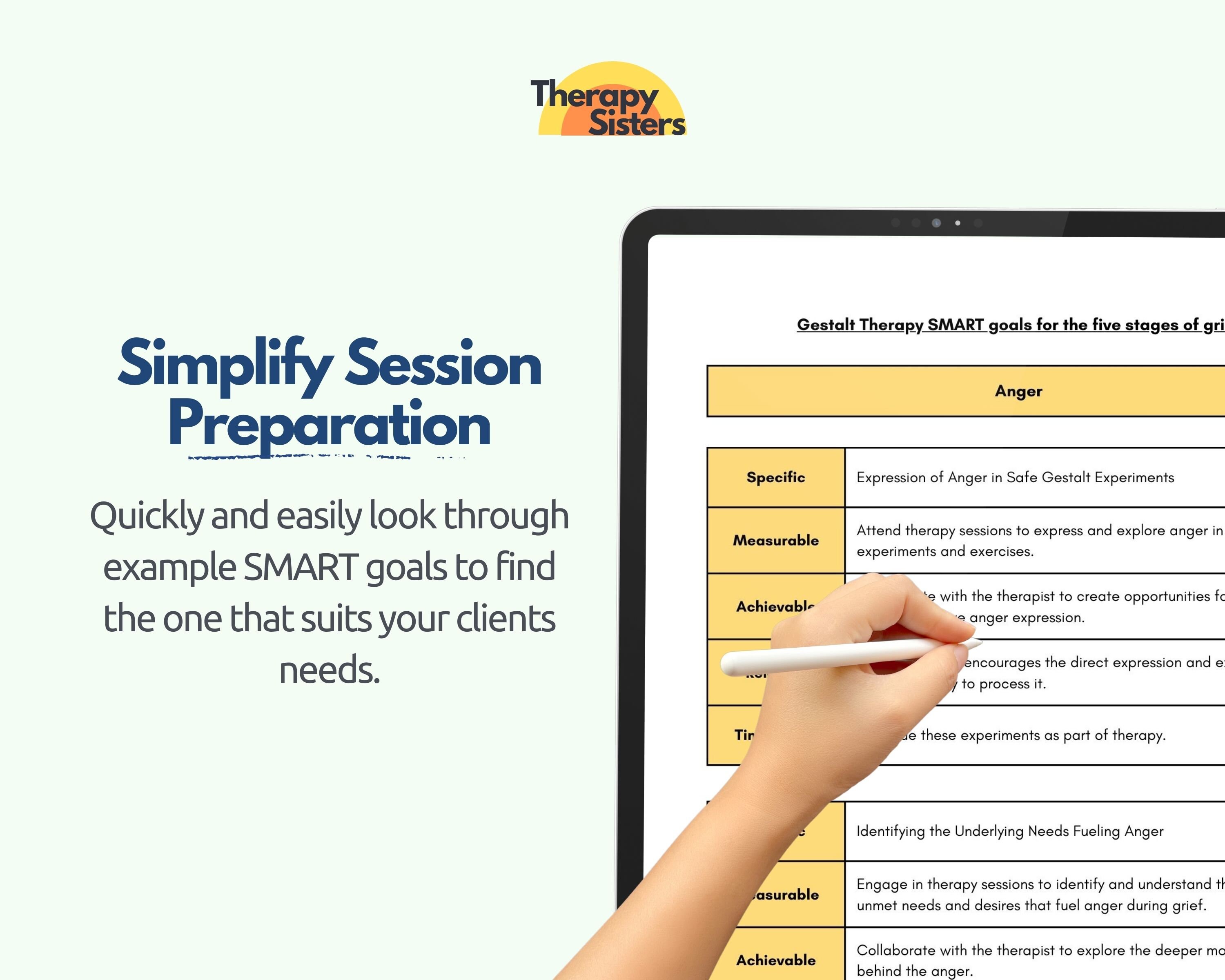 Grief Therapy SMART Goals | Grief and Loss Therapy Interventions ...