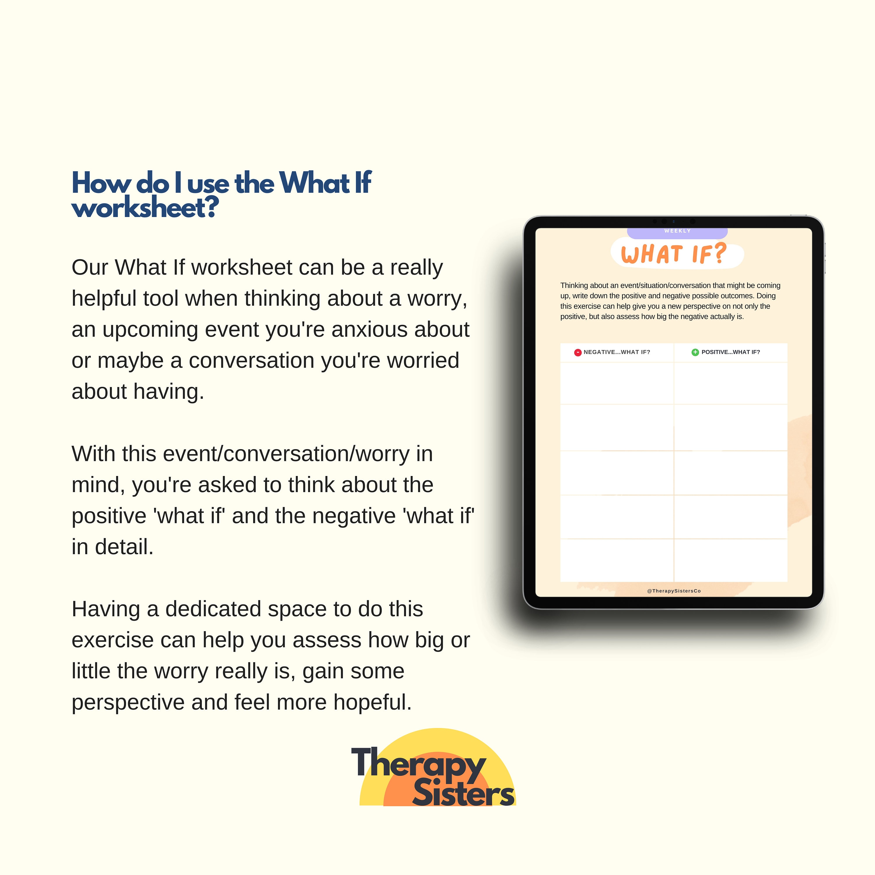 What If Anxiety Worksheet Anxiety Relief Cognitive Distortions Therapy ...