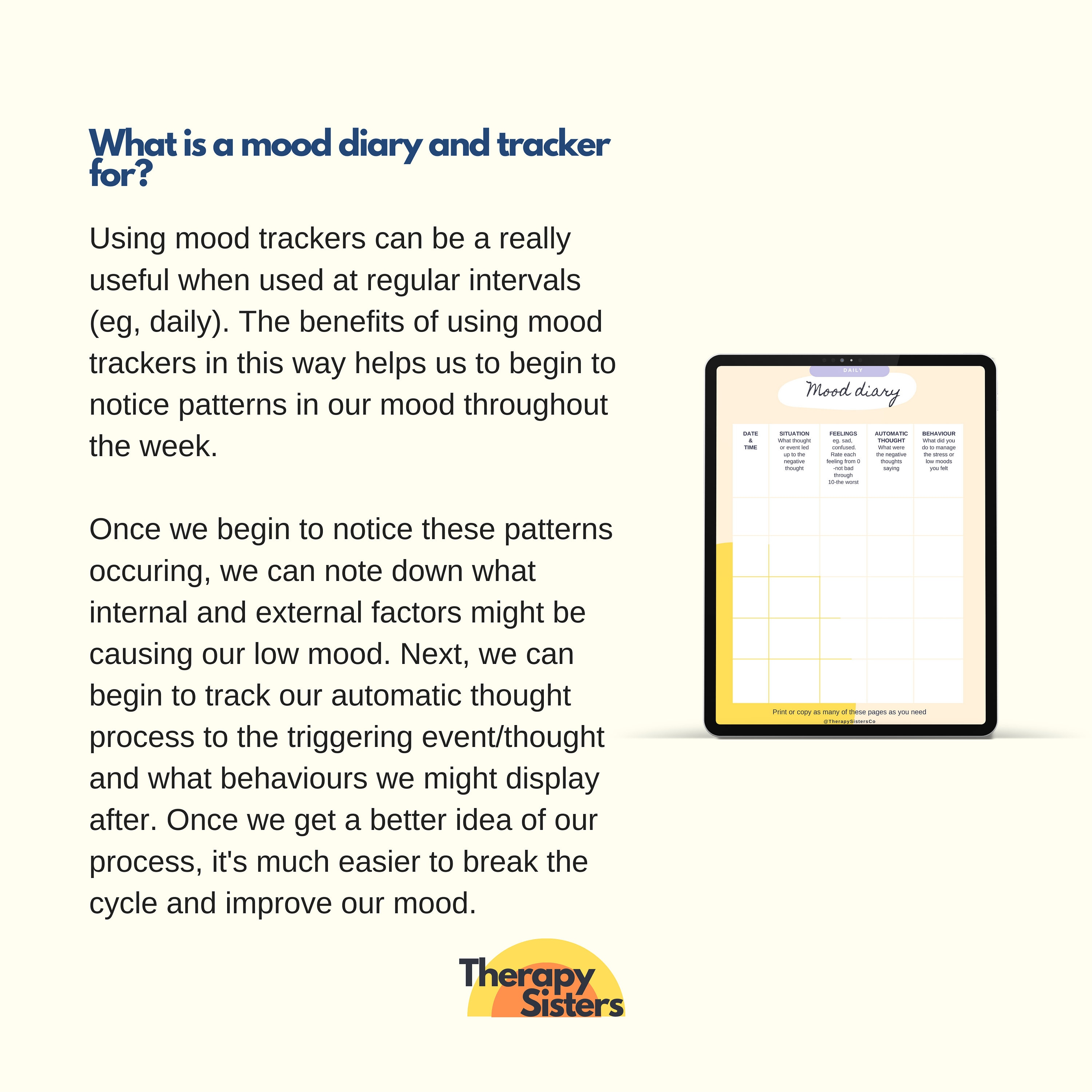Digital Mood Diary and Tracker Daily Mood Tracker Mood Journal Mood ...