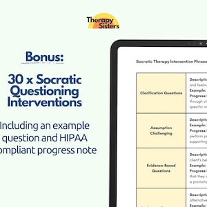 500 Socratic Questioning Therapy Questions | Intervention Phrases HIPAA ...