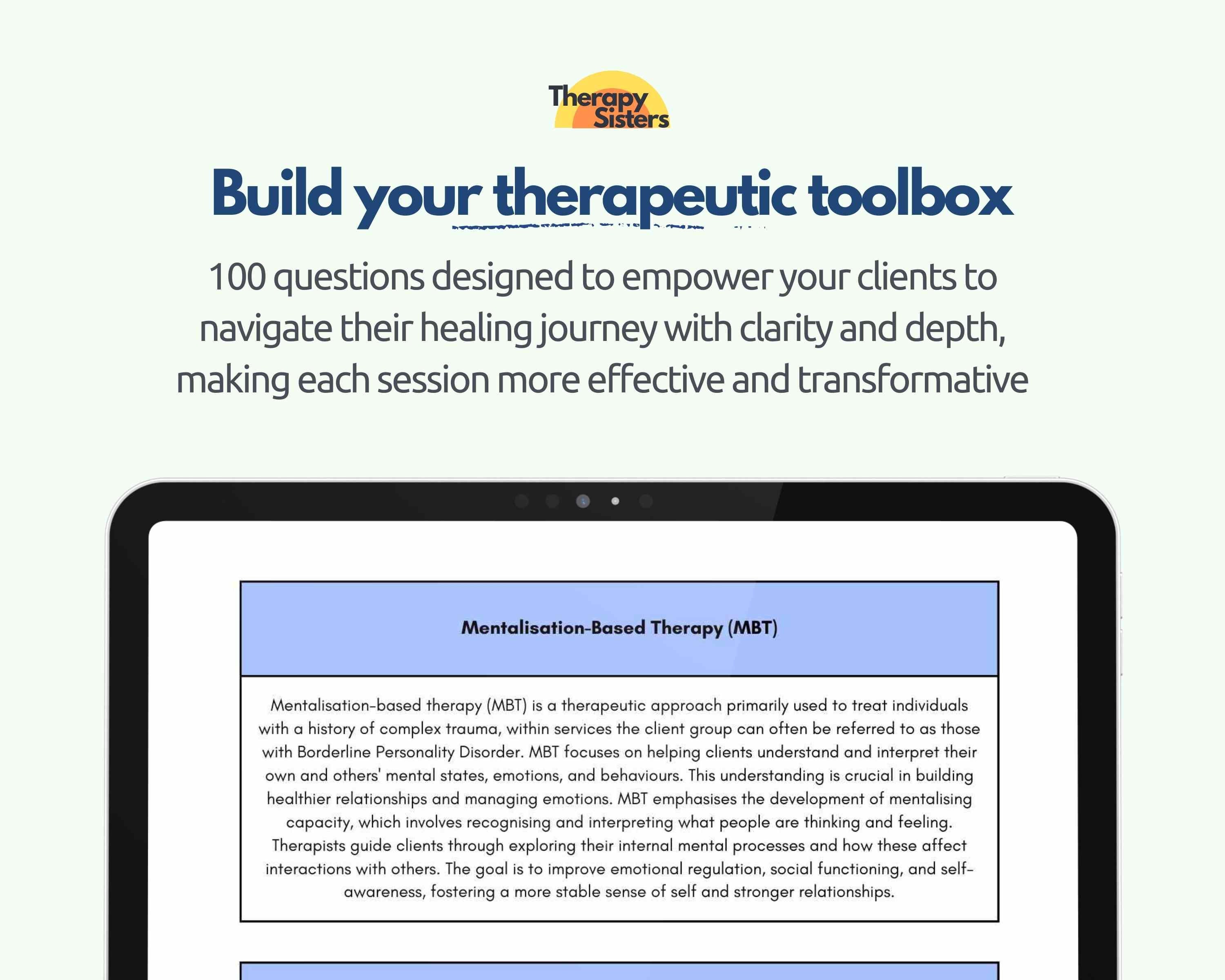 100 MBT Redirecting Therapy Questions Mentalization Based Therapy ...