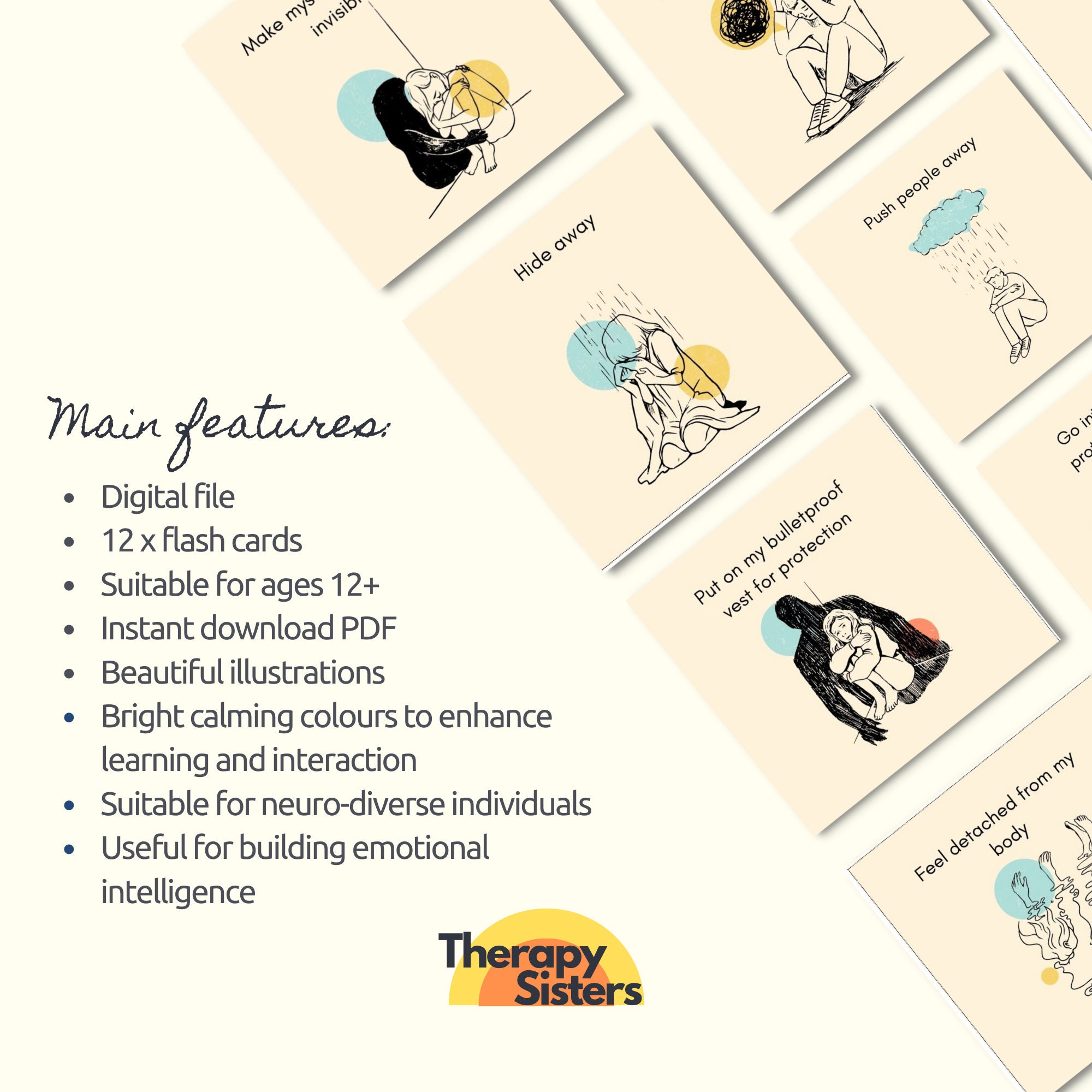 Trauma/ptsd Response Cards Teen Therapy Card Deck Counselling Tool ...