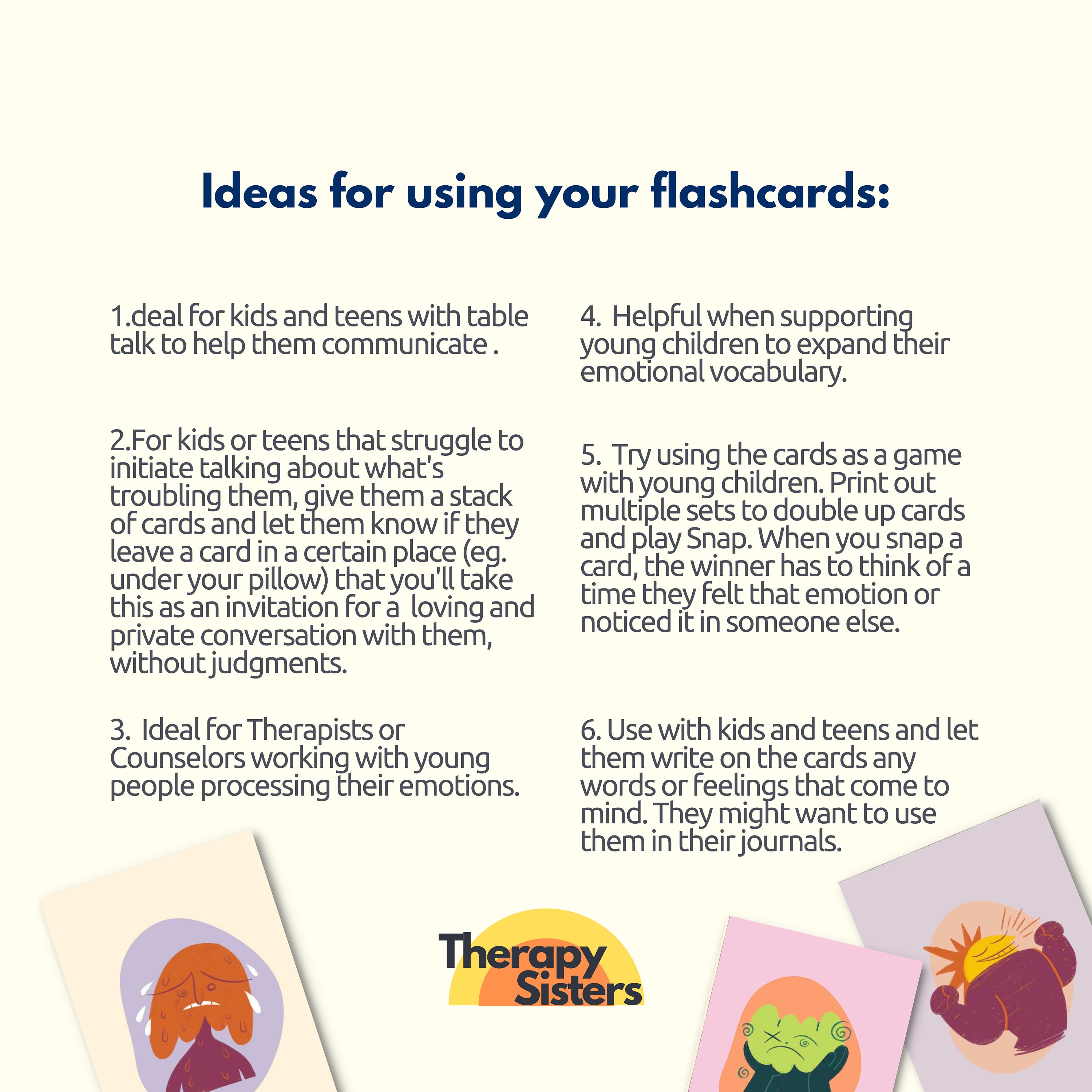 40 Adolescent Emotion Cards Teen Therapy Card Deck - Etsy