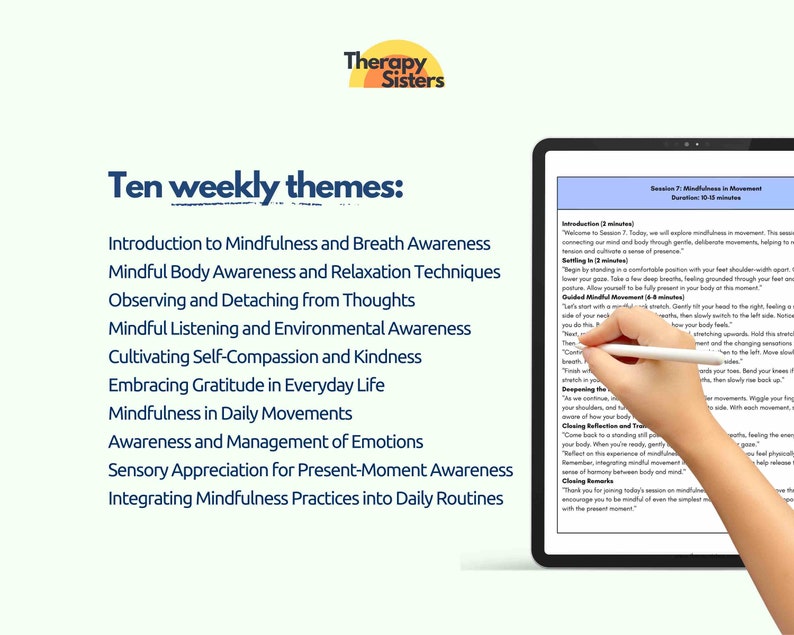 10-week 15-minute Guided Meditation Scripts Therapy Resources Therapy ...