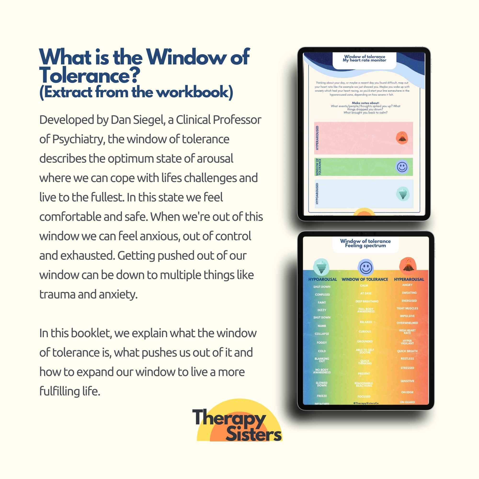 Window of Tolerance Worksheet Trauma Therapy DBT Therapy - Etsy