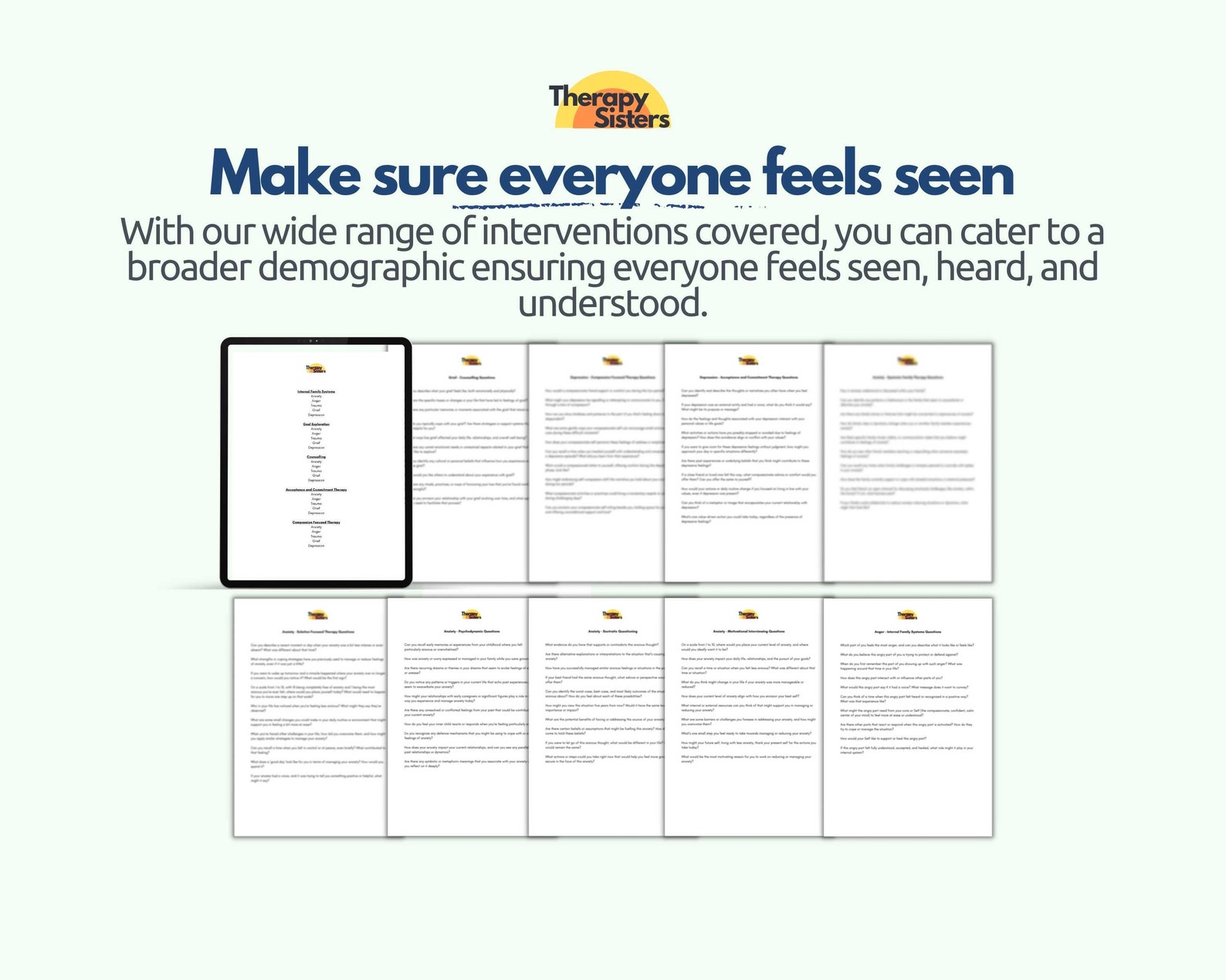 Therapist Resource Bundle 500 Therapy Questions 200 SMART Goals for ...