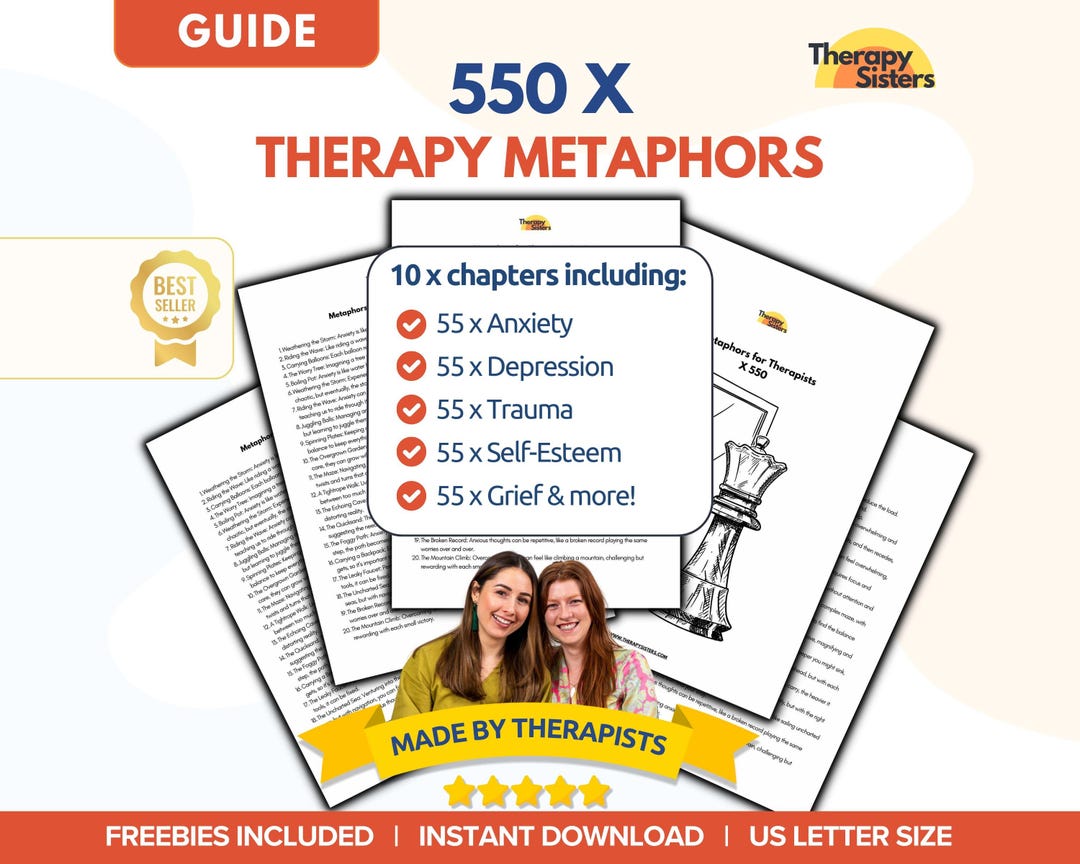 550 Therapy Metaphors Bundle | Therapy Interventions Therapy Cheat ...