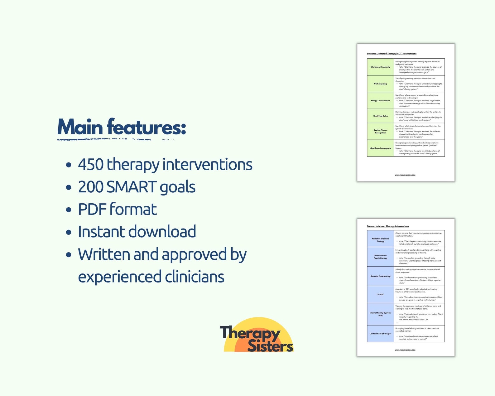 SMART Goals Treatment Planning Guide & Therapy Interventions Therapy ...