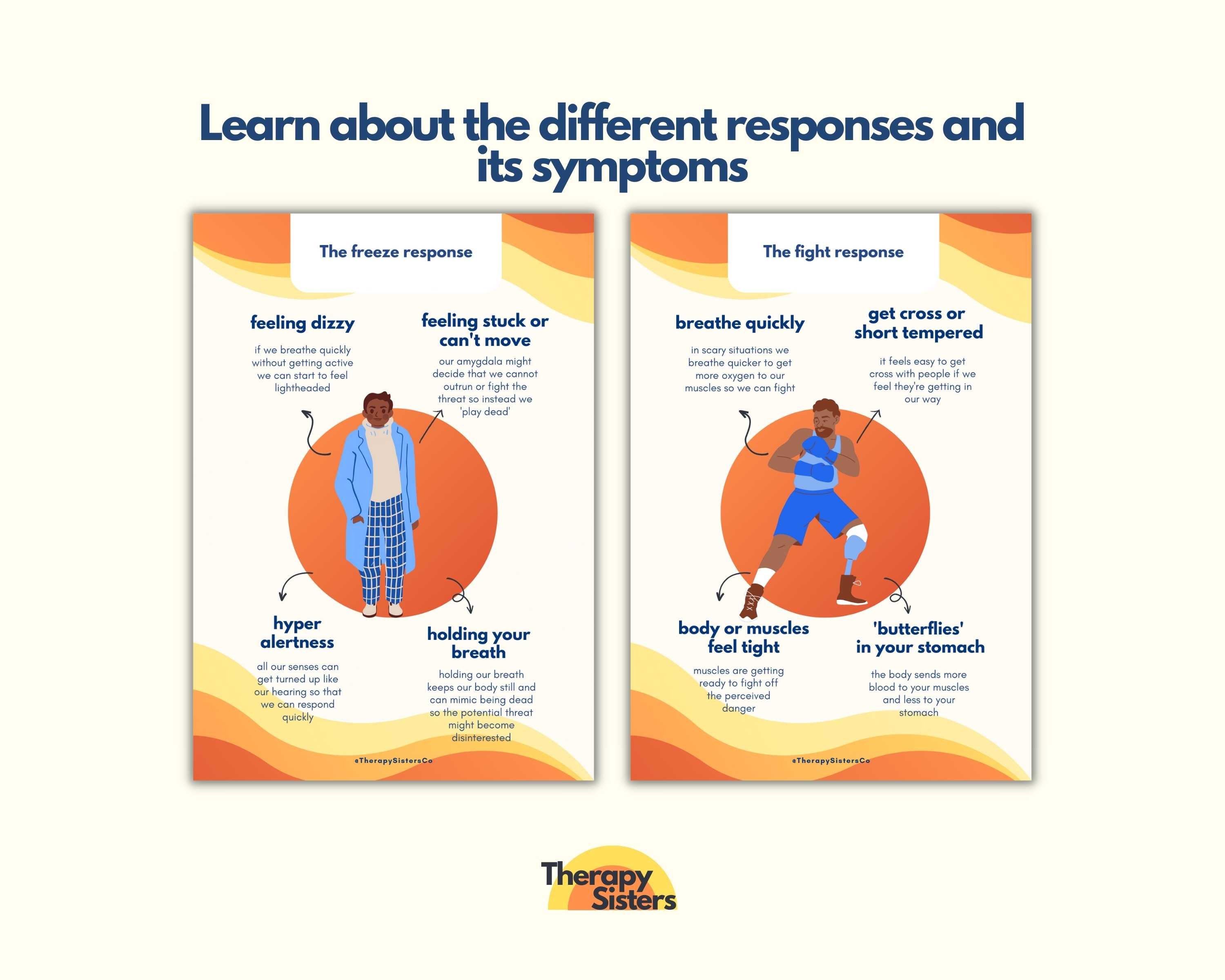 Fight, Flight or Freeze Response PTSD Trauma Journal Printable CBT Anxiety Workbook Anger ...