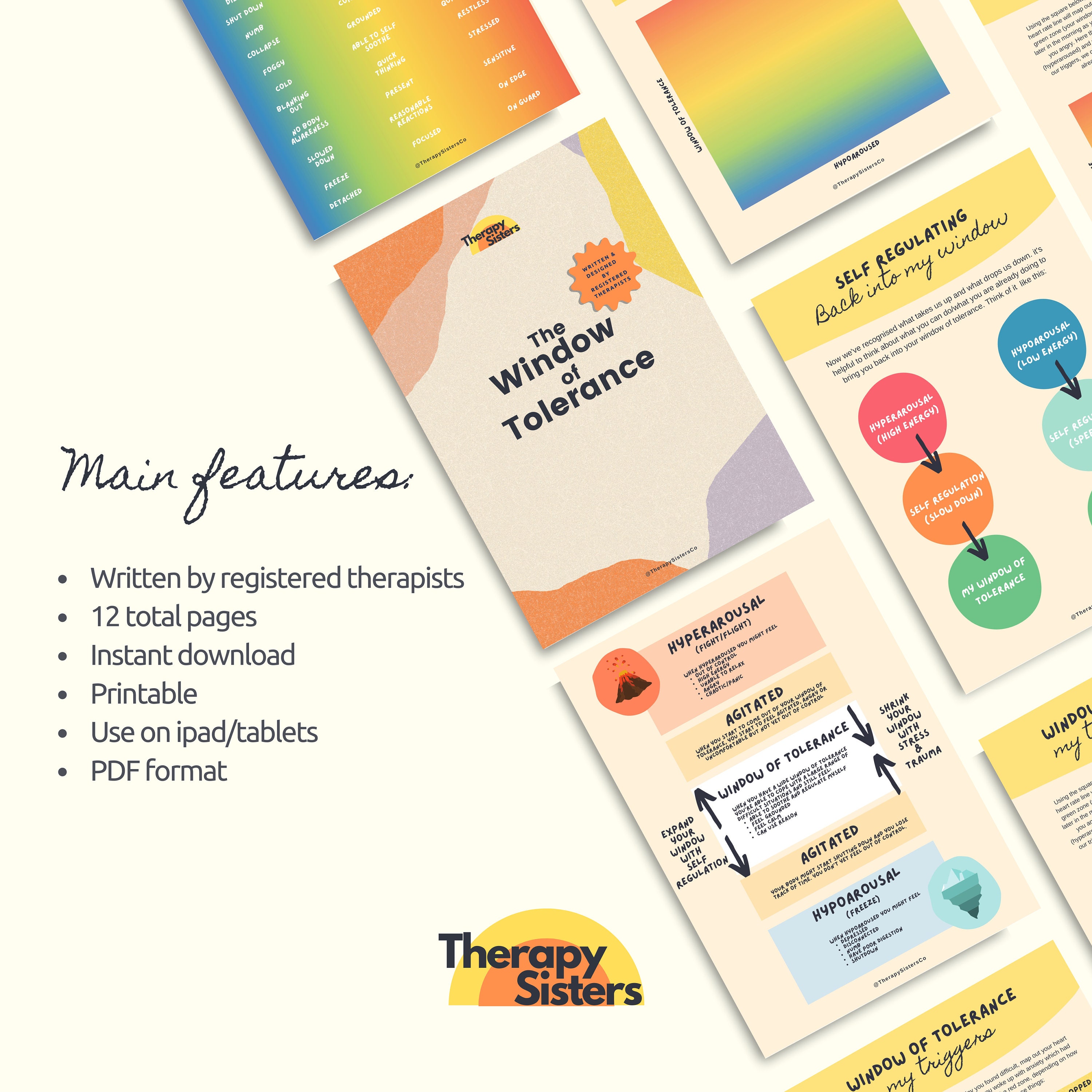 Window of Tolerance Worksheet Trauma Therapy DBT Therapy - Etsy Australia