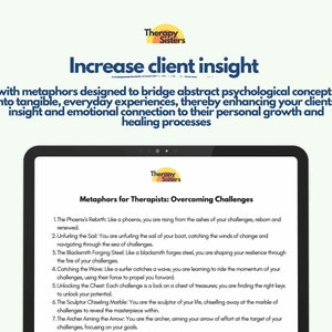 550 Therapy Metaphors Bundle | Therapy Interventions Therapy Cheat ...
