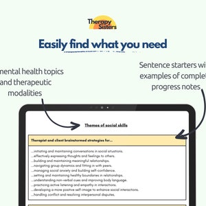 Therapy Progress Note Template | Therapy Documents Note Sentence ...