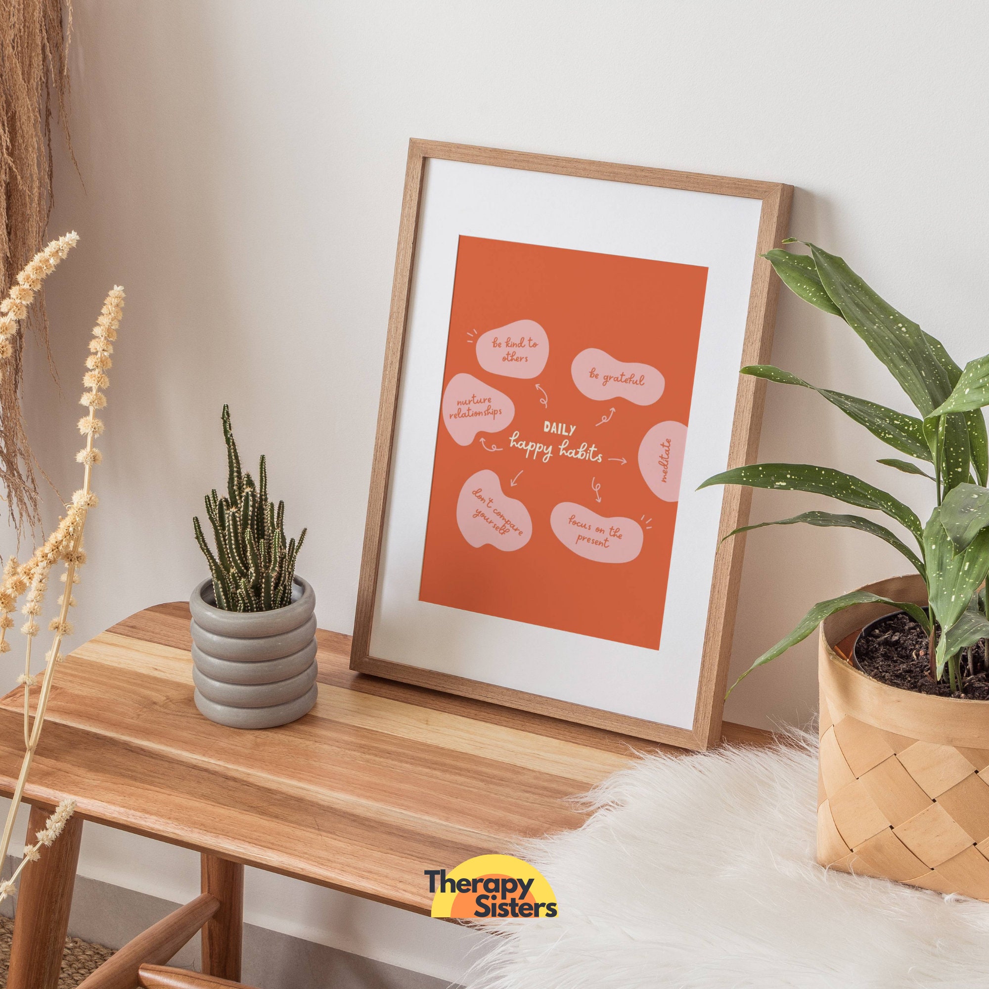 Healthy Habits Poster Growth Mindset Therapy Office Decor CBT Poster ...