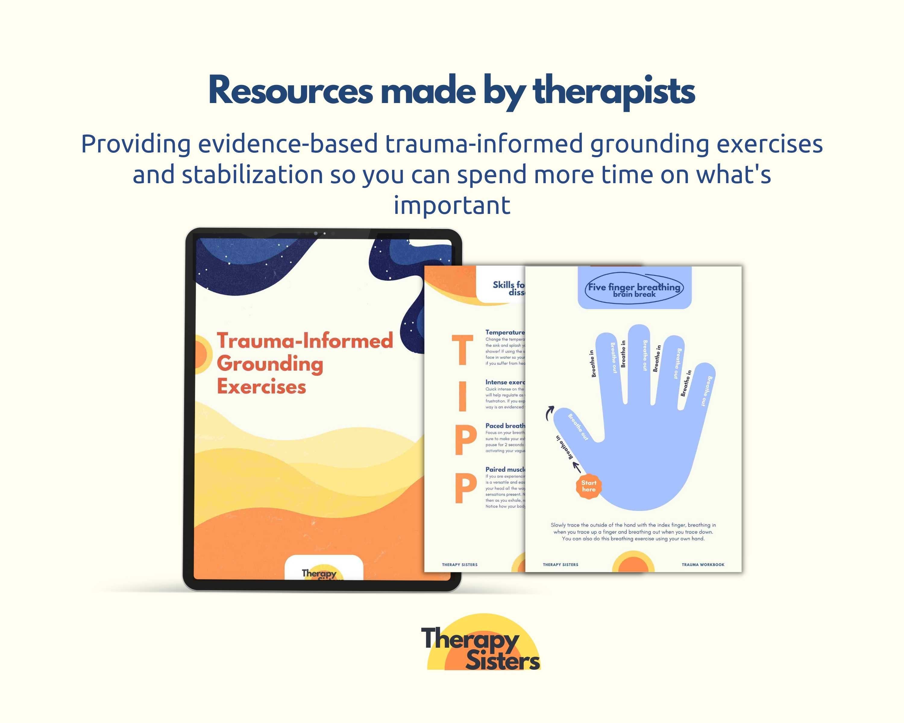 Trauma Grounding & Stabilization Trauma Journal Printable CBT Anxiety ...