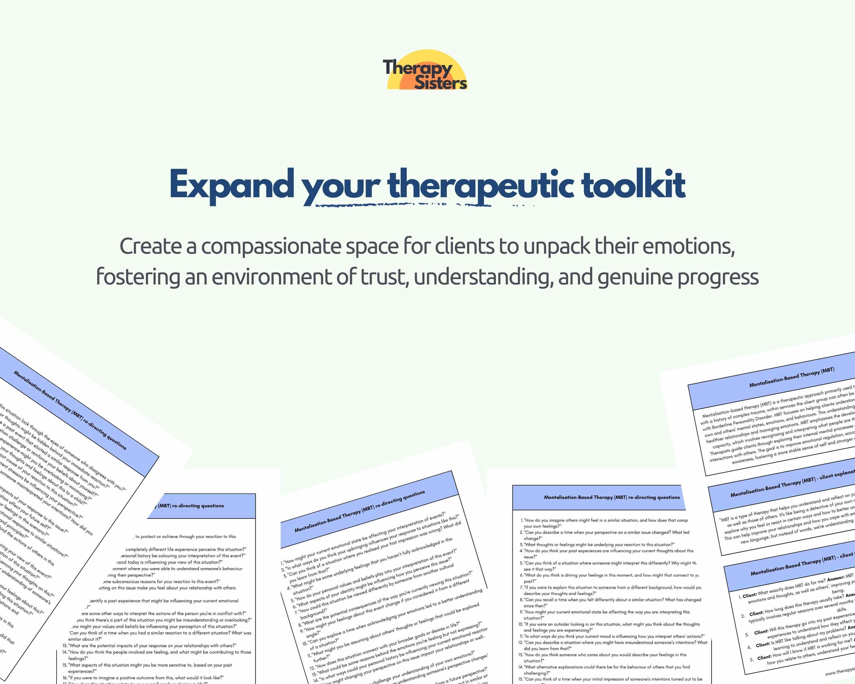 100 MBT Redirecting Therapy Questions Mentalization Based Therapy ...