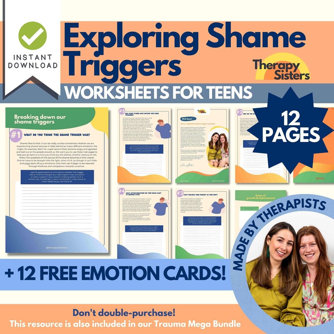 Trauma/ptsd & Shame Workbook Trauma Journal Printable CBT Anxiety ...