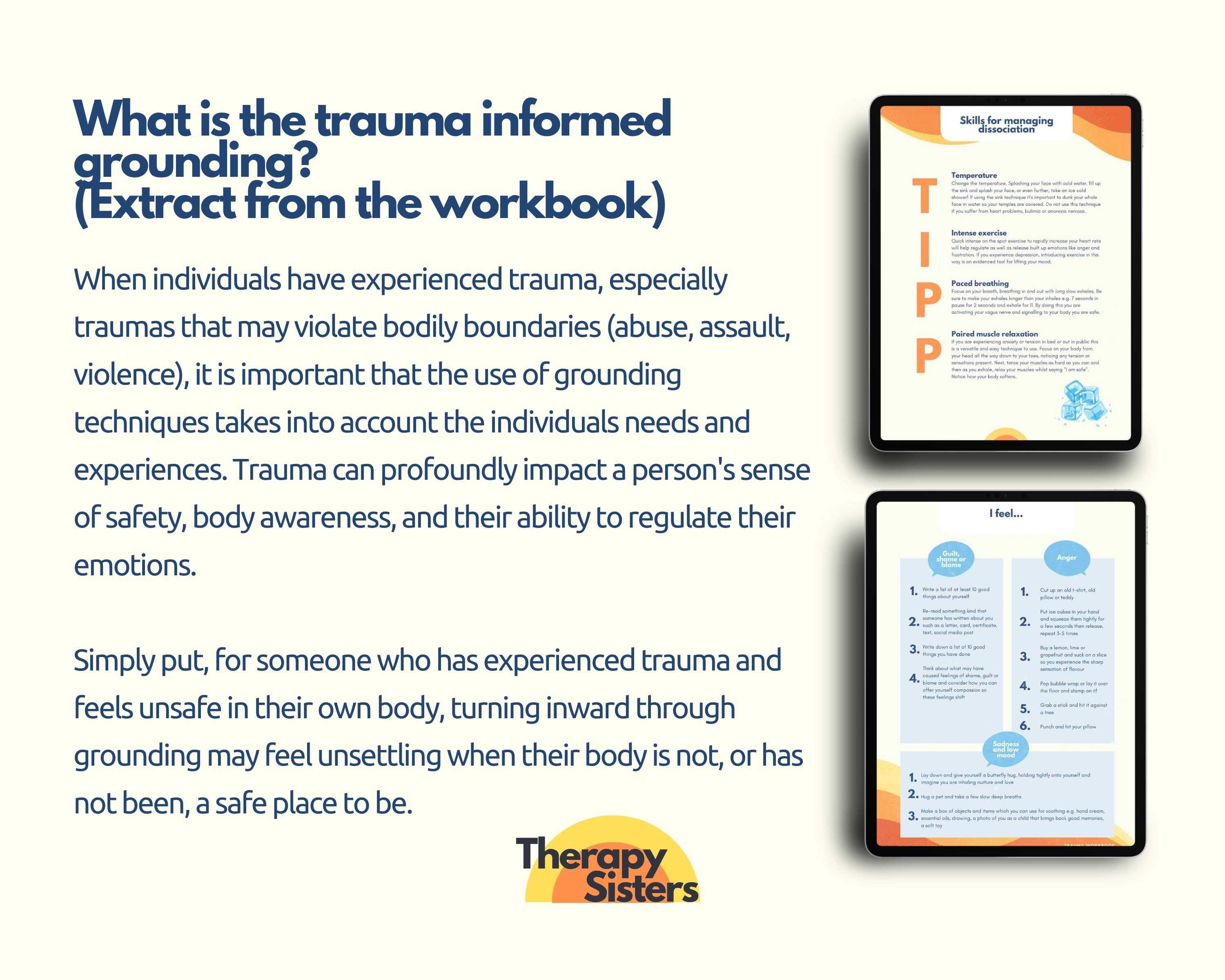 Trauma Grounding & Stabilization Trauma Journal Printable CBT Anxiety ...